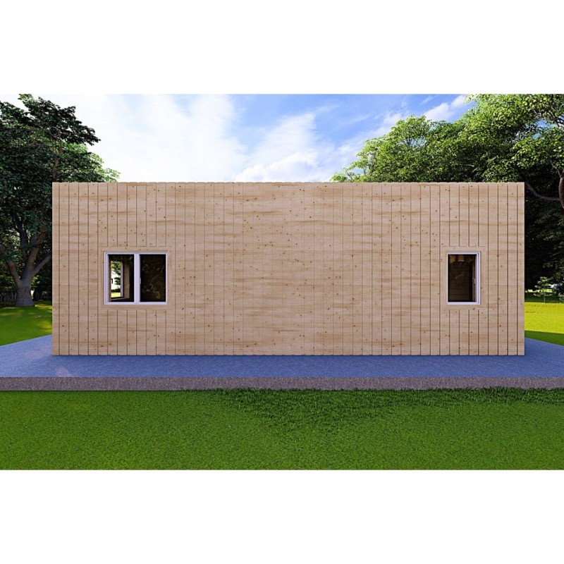 Casa prefabbricata in legno tetto piano YARA